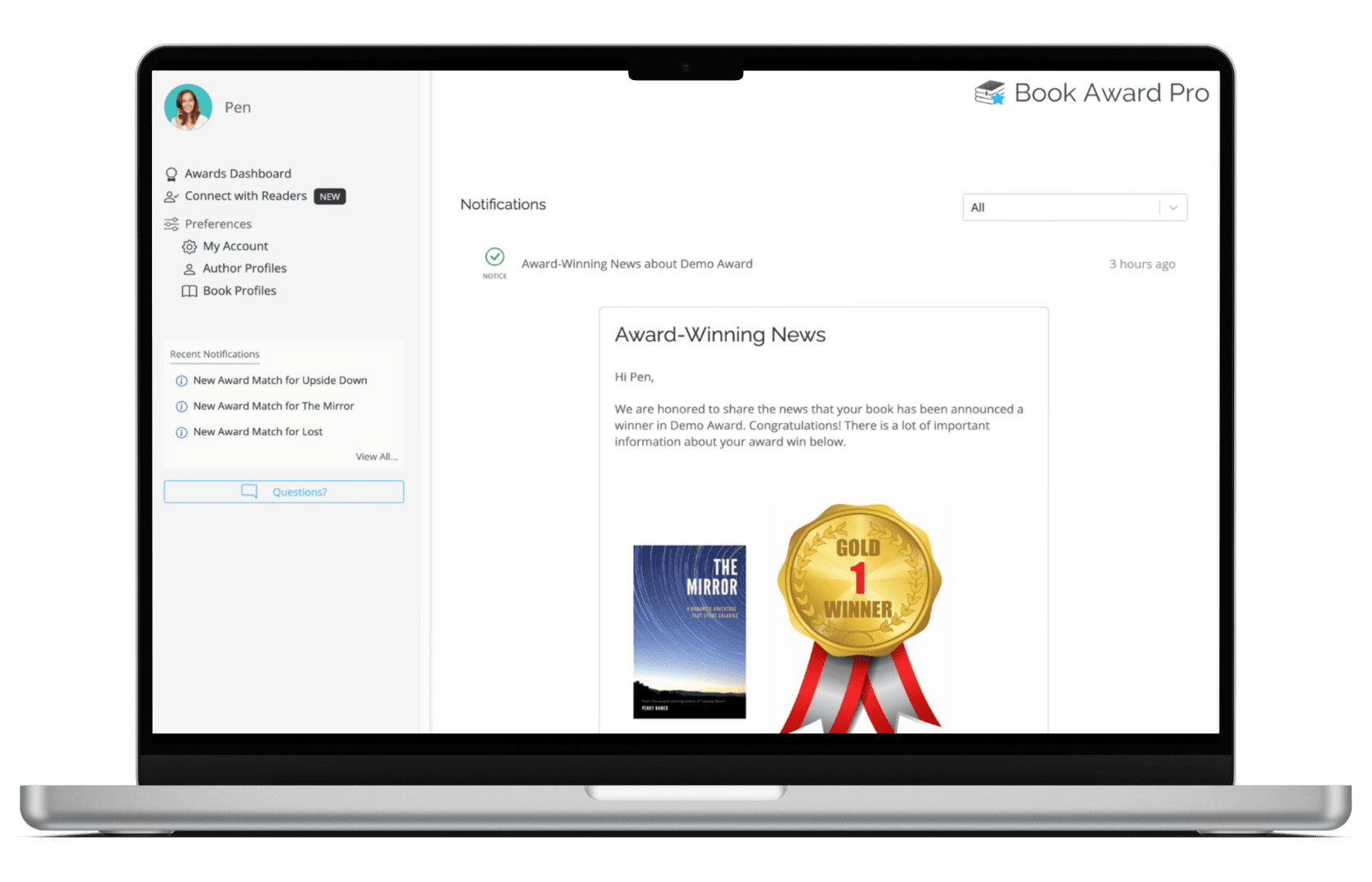 Features » Book Award Pro